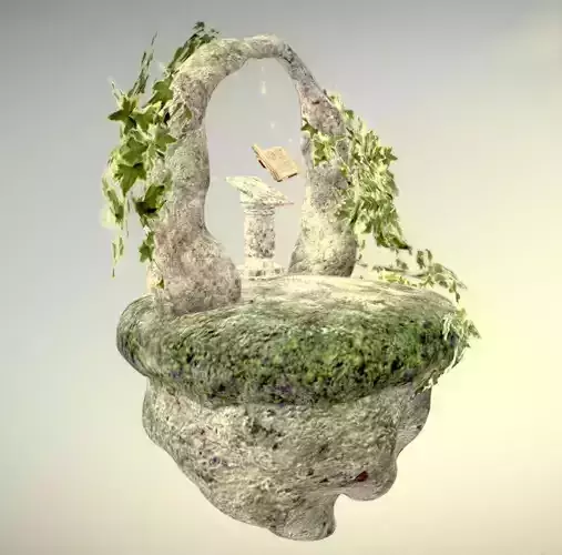 Floating Island free 3D model animated | CGTrader