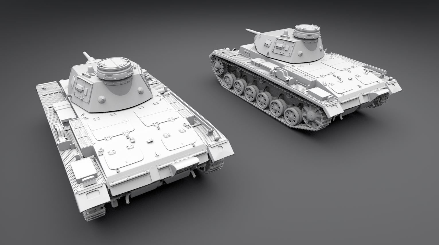 Panzer 3 E and F scale model 3D model 3D printable | CGTrader