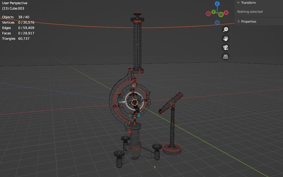 gyroscope and telescope 3d free VR / AR / low-poly 3D model | CGTrader