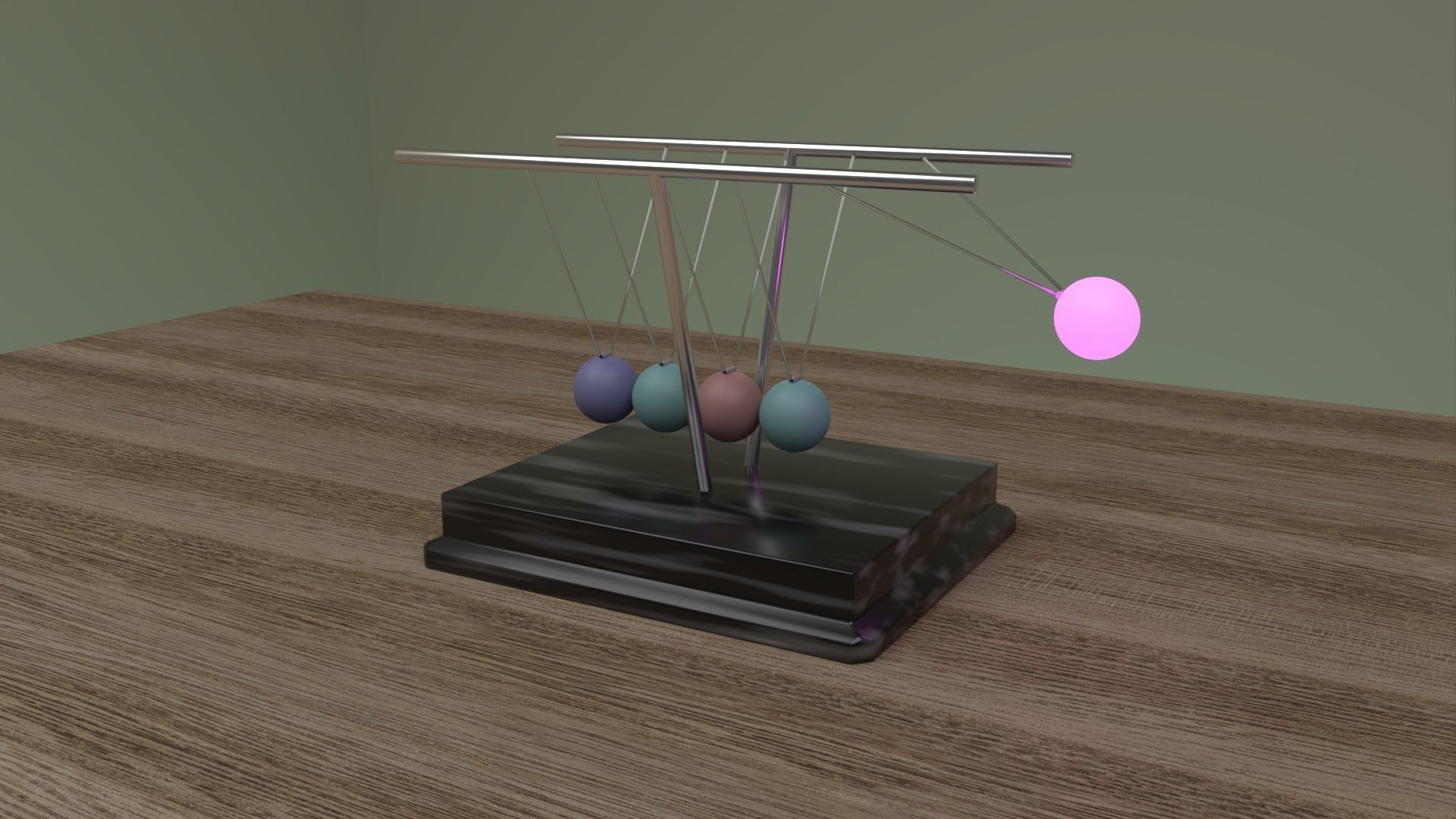 Newtons cradle free 3D model | CGTrader