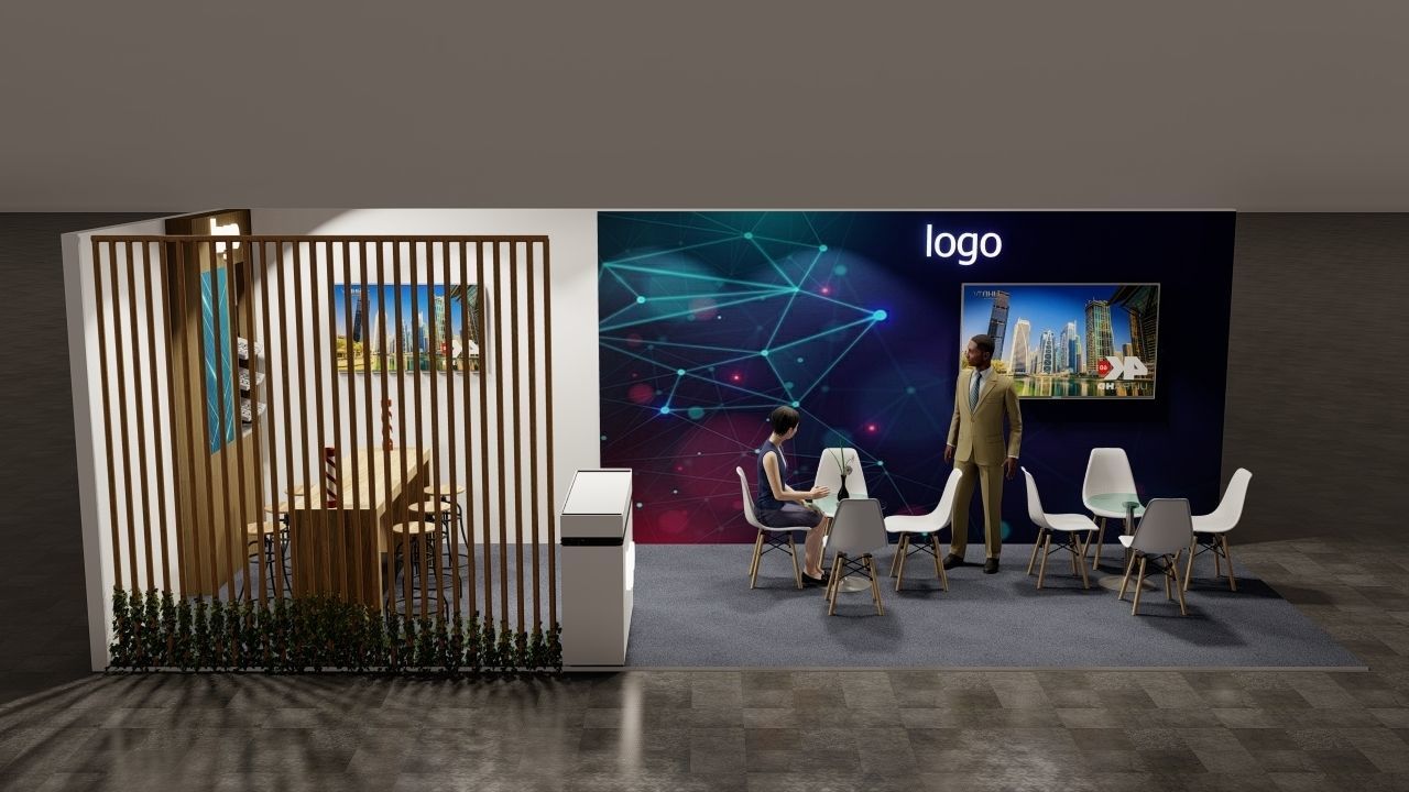 4 in 1 exhibition design 3D model | CGTrader