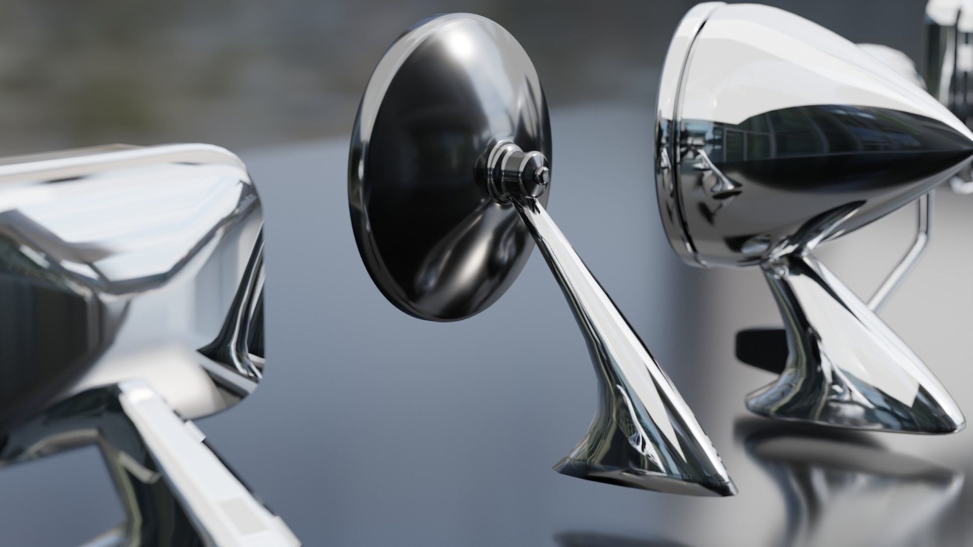 Vintage Car side mirror Pack 3D model 3D printable | CGTrader