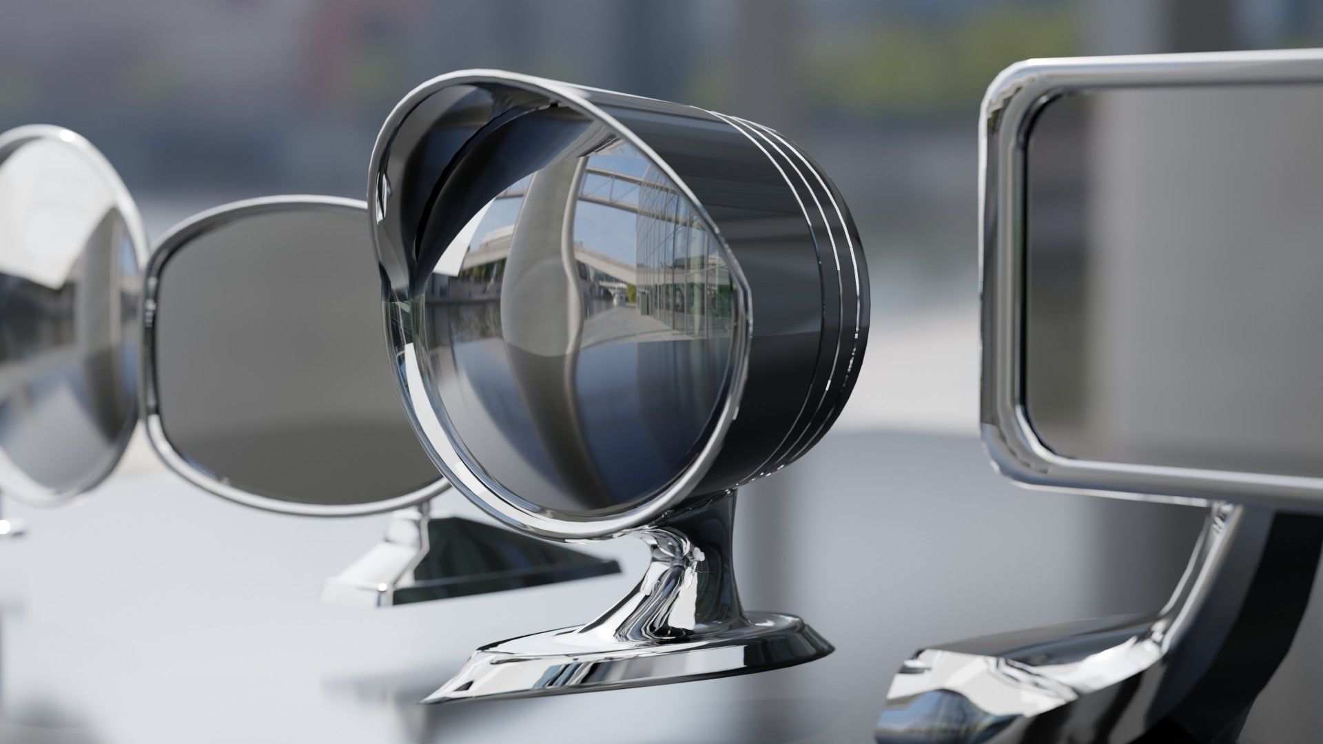 Vintage Car side mirror Pack 3D model 3D printable | CGTrader