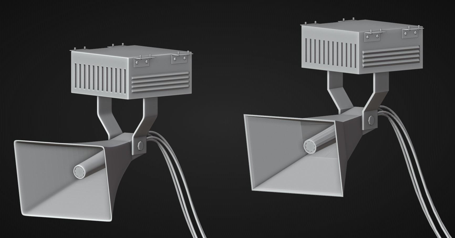 Loudspeaker two loudspeakers free 3D model | CGTrader