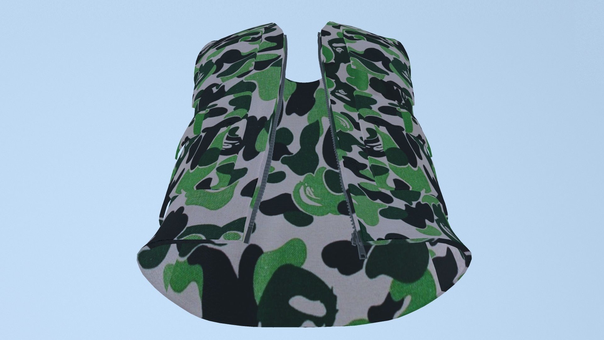 3D model VEST BAPE A BATHING APE PBR VR / AR / low-poly | CGTrader