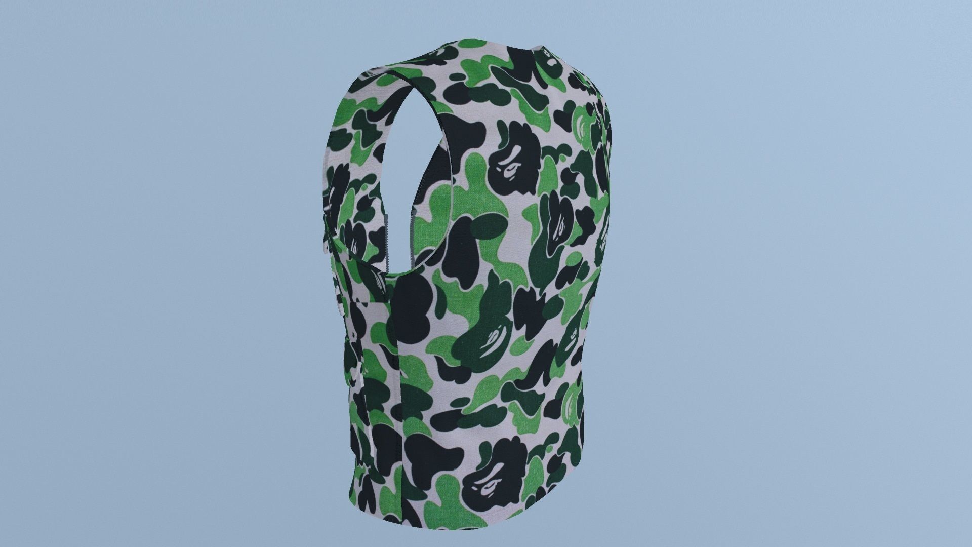 3D model VEST BAPE A BATHING APE PBR VR / AR / low-poly | CGTrader