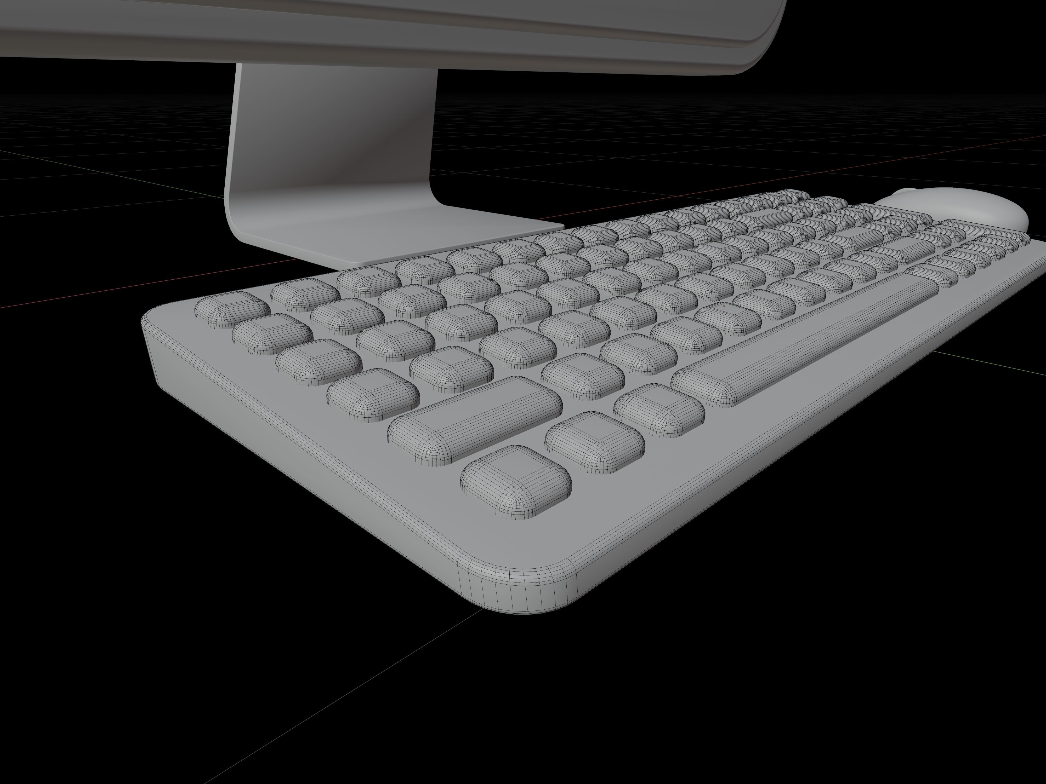 Desktop computer set 3D model | CGTrader