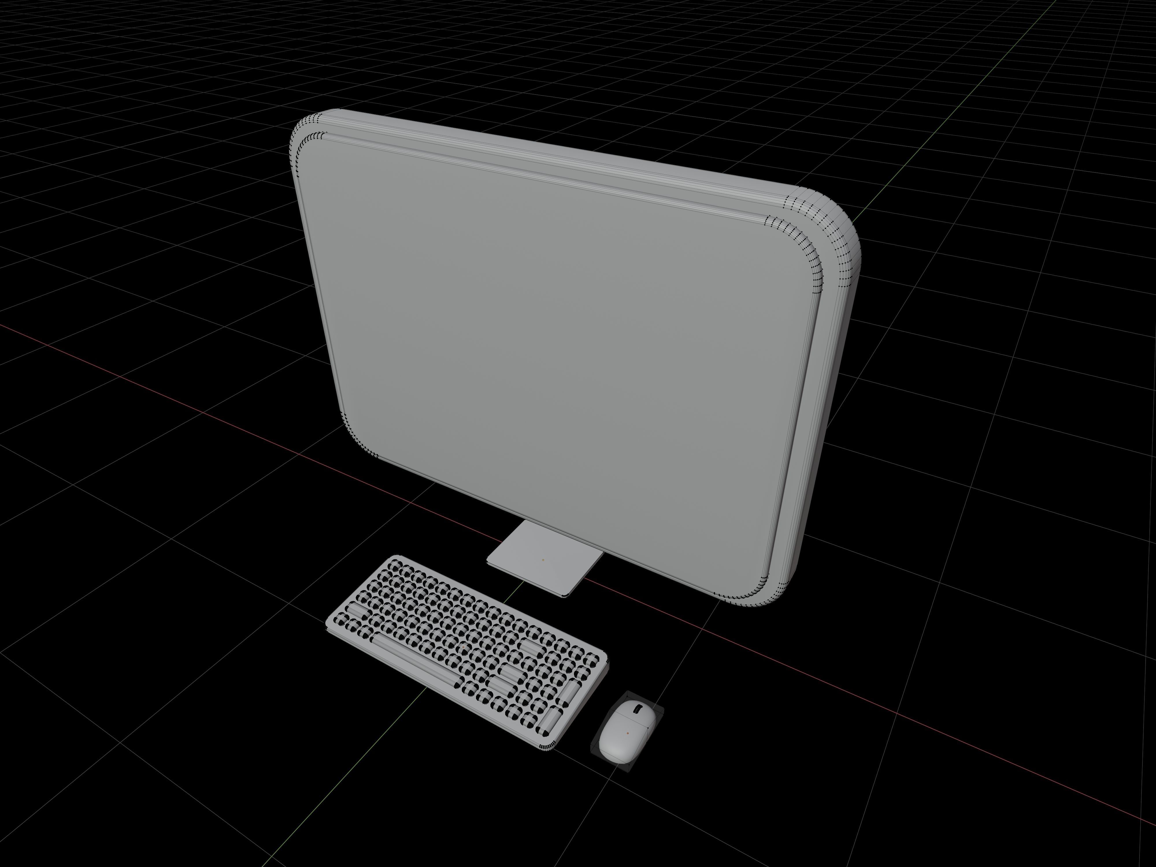 Desktop computer set 3D model | CGTrader