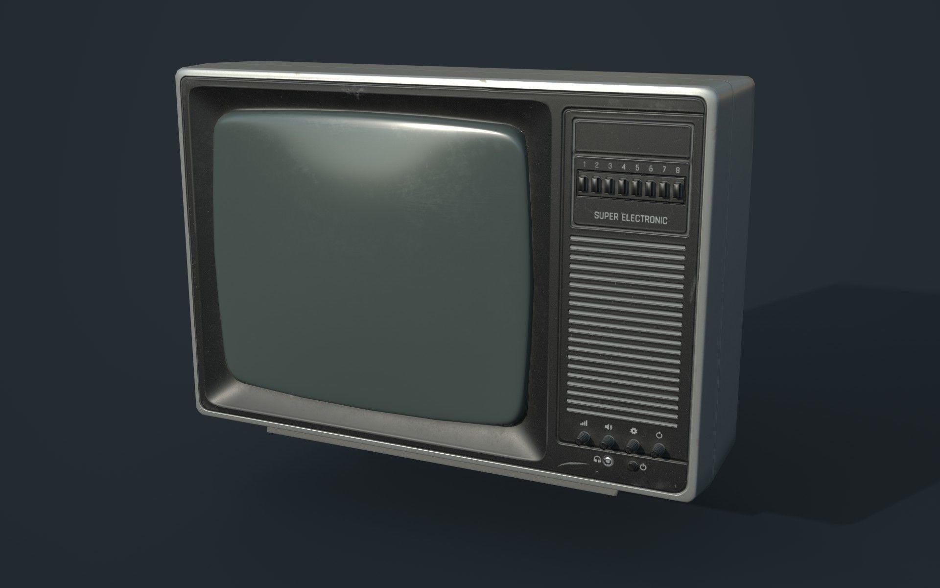 3D model Television Retro VR-AR low-poly 3D Model VR / AR / low-poly ...