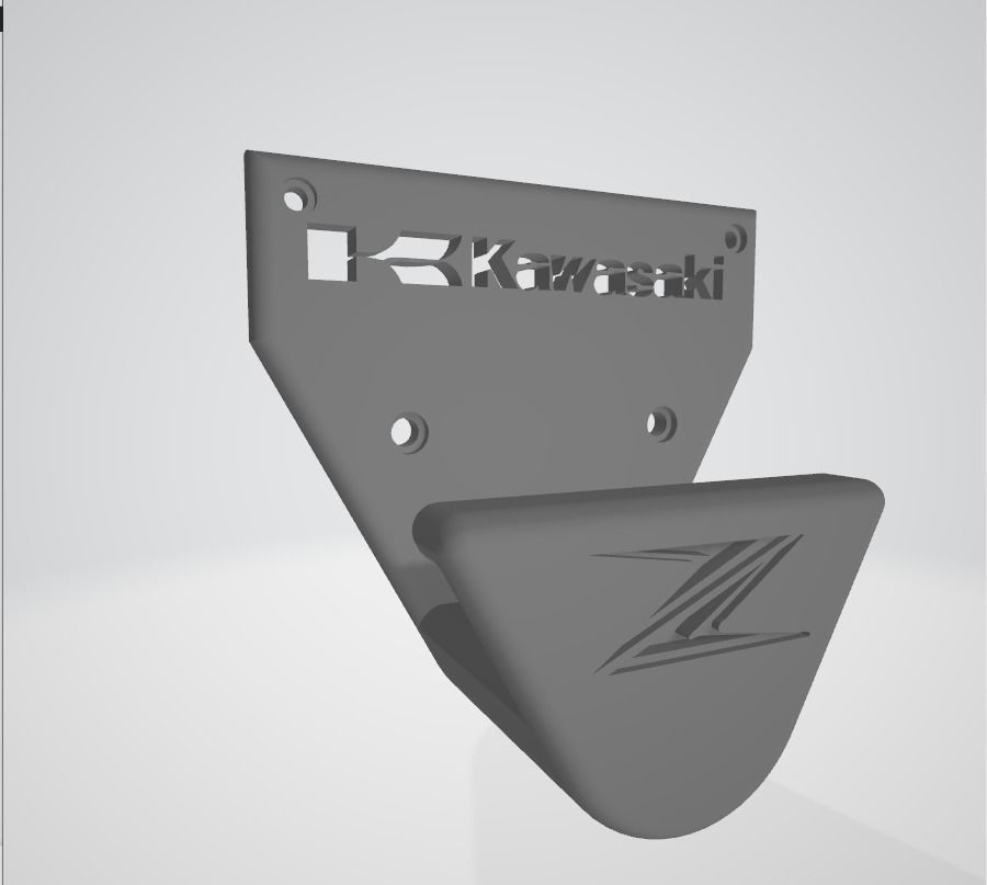 helmet hanger kawasaki 3D model 3D printable | CGTrader
