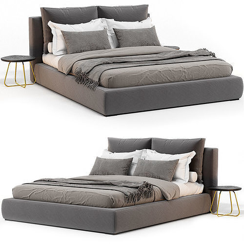 RH Cloud Platform Bed 3D model | CGTrader