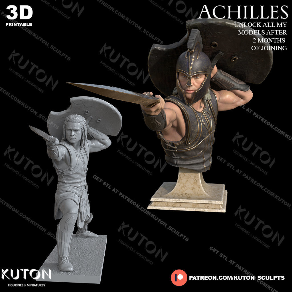 Achilles 3D model 3D printable | CGTrader