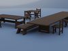 3D model Medieval tables and chairs VR / AR / low-poly | CGTrader