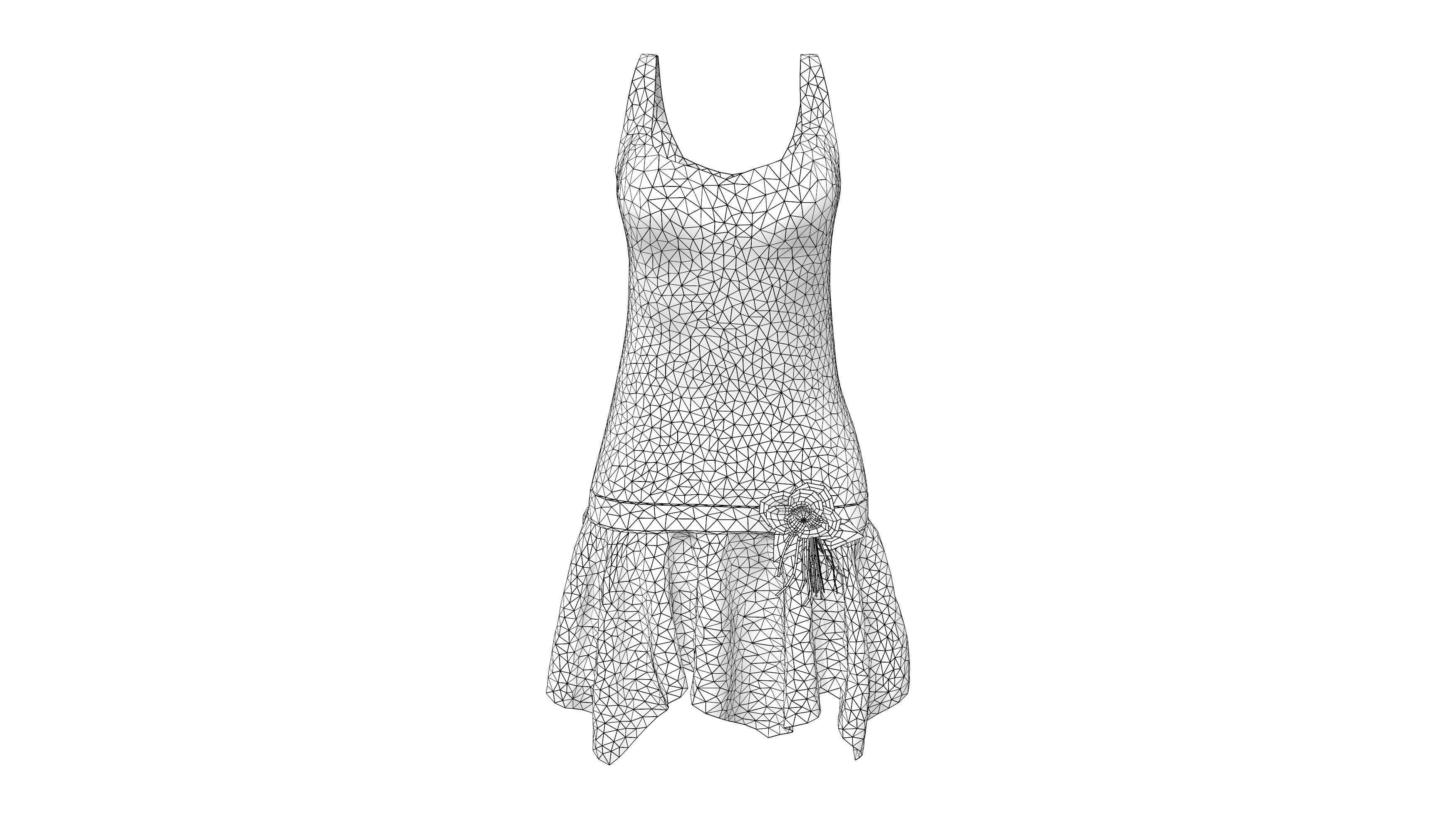 3D model Flapper Dress VR / AR / low-poly | CGTrader