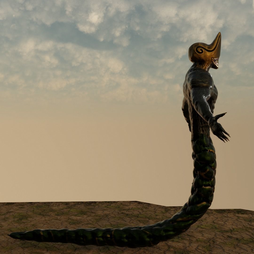 3D model Warframe Monster Persona low poly and high poly VR / AR / low ...