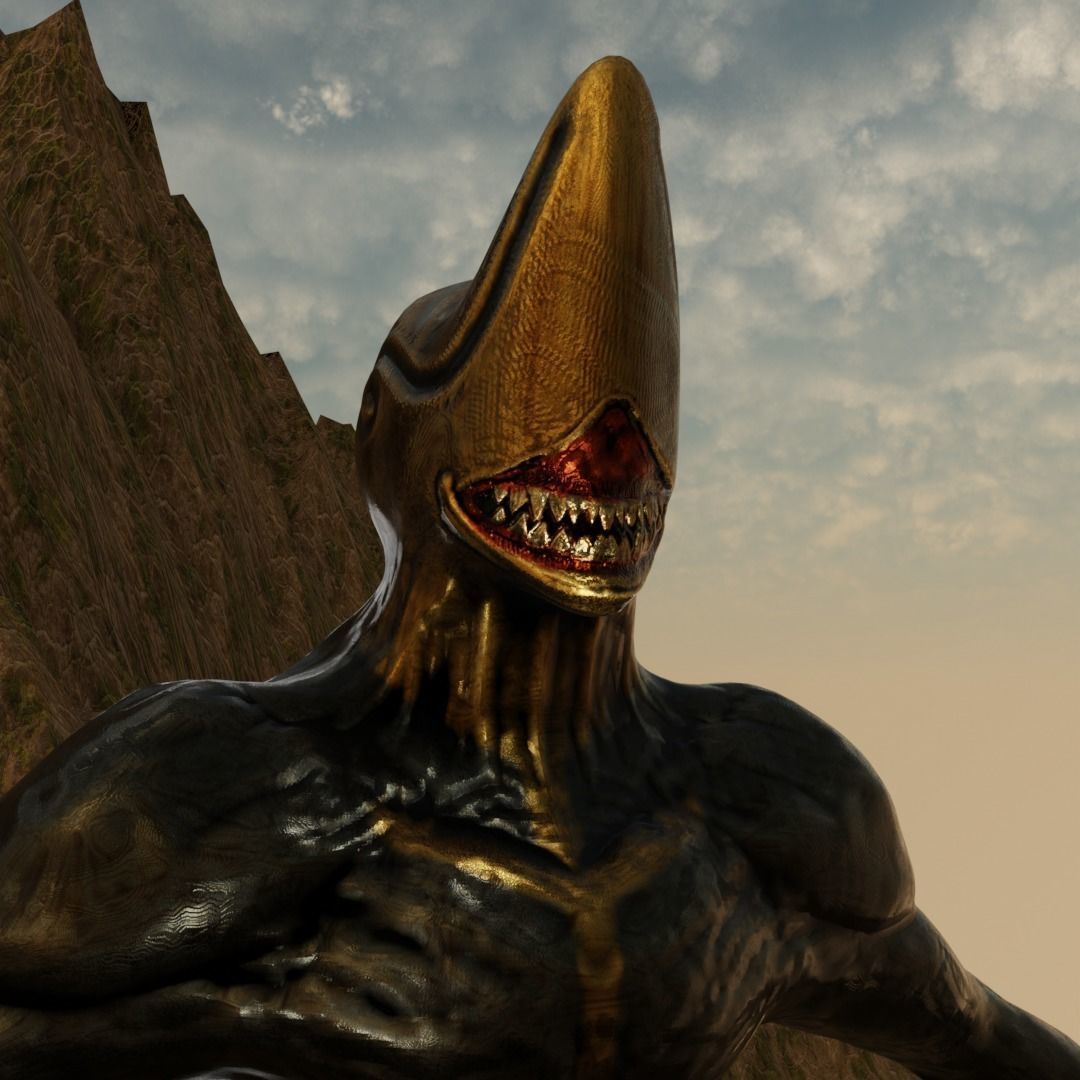 3D model Warframe Monster Persona low poly and high poly VR / AR / low ...