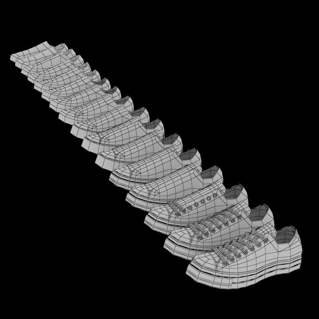 Converse Shoe Model 3D model | CGTrader