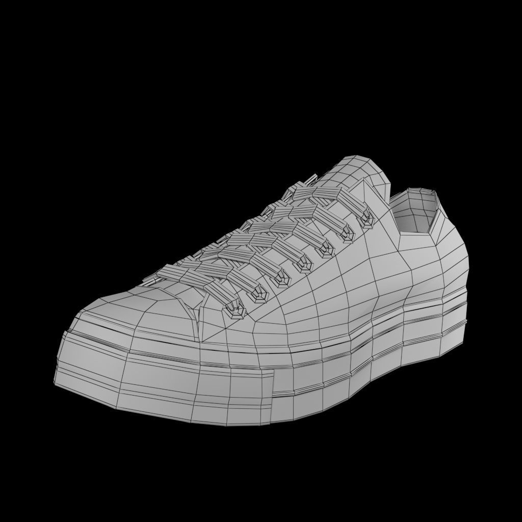 Converse Shoe Model 3D model | CGTrader