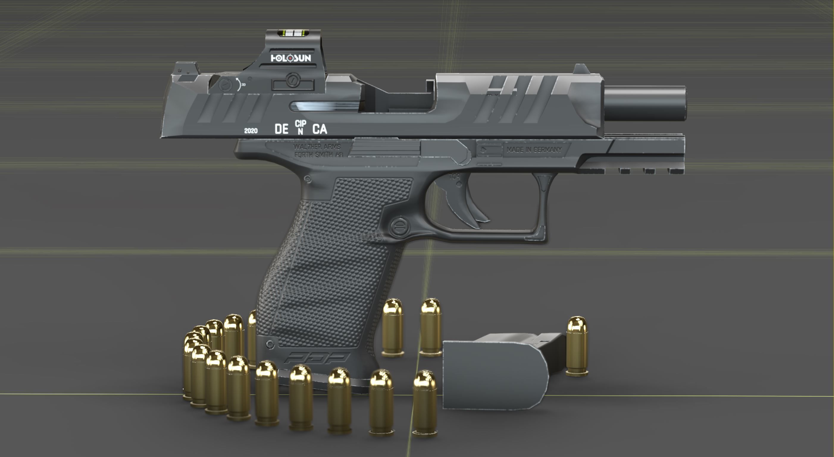 3D model Walther PDP Compact VR / AR / low-poly | CGTrader