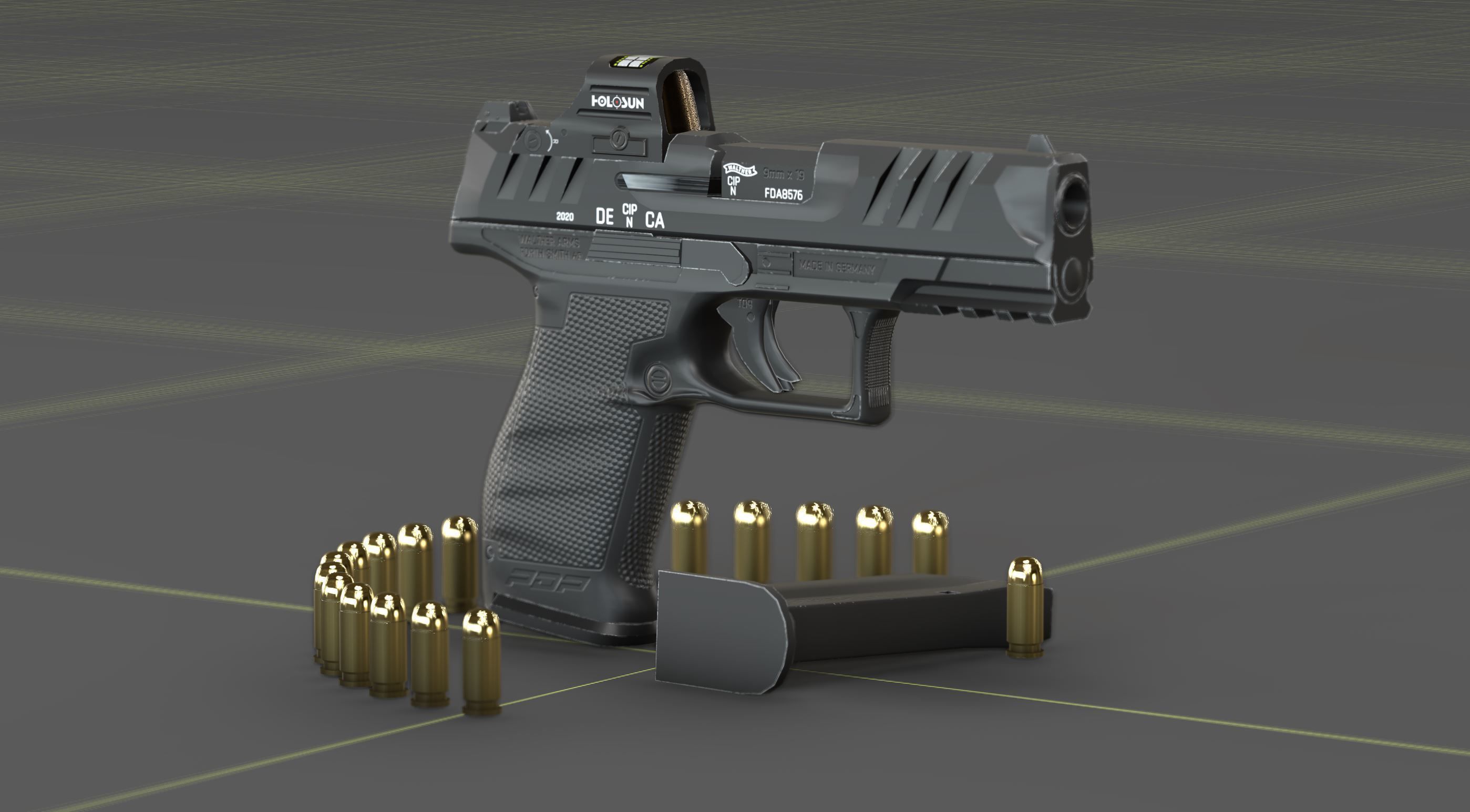 3D model Walther PDP Compact VR / AR / low-poly | CGTrader