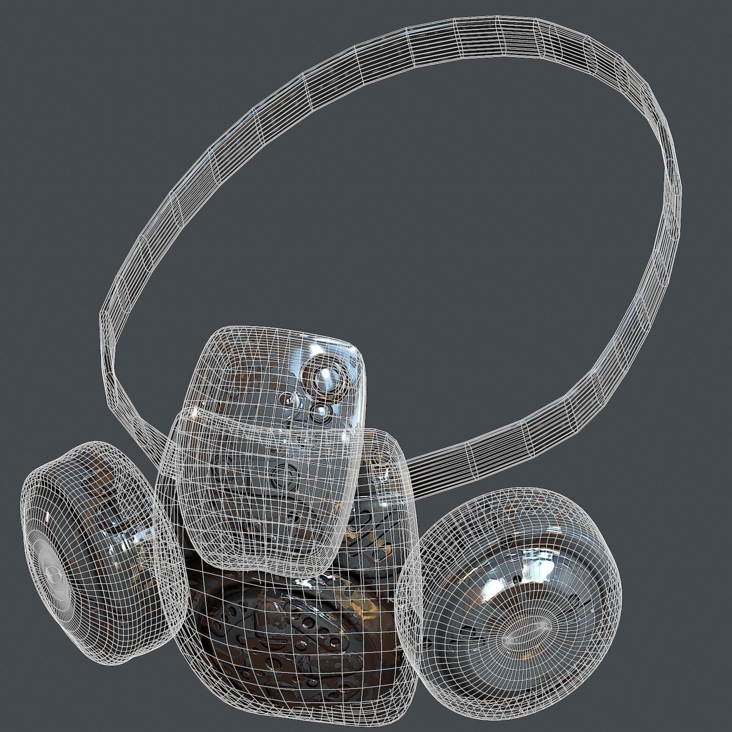 3D model Gas mask helmet 3d model scifi Low-poly 3D model Low-poly VR ...