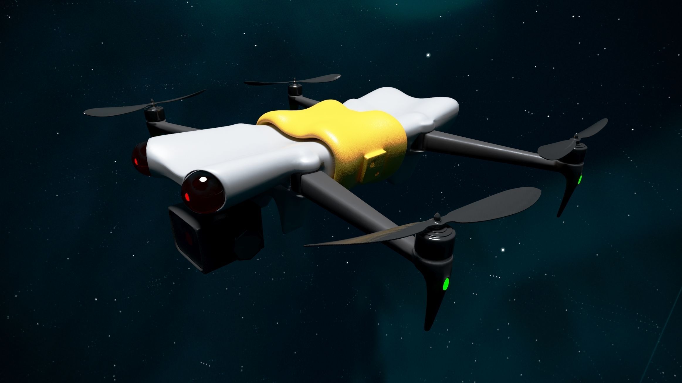 Animated Camera Quadcopter Drone 3D model animated rigged | CGTrader
