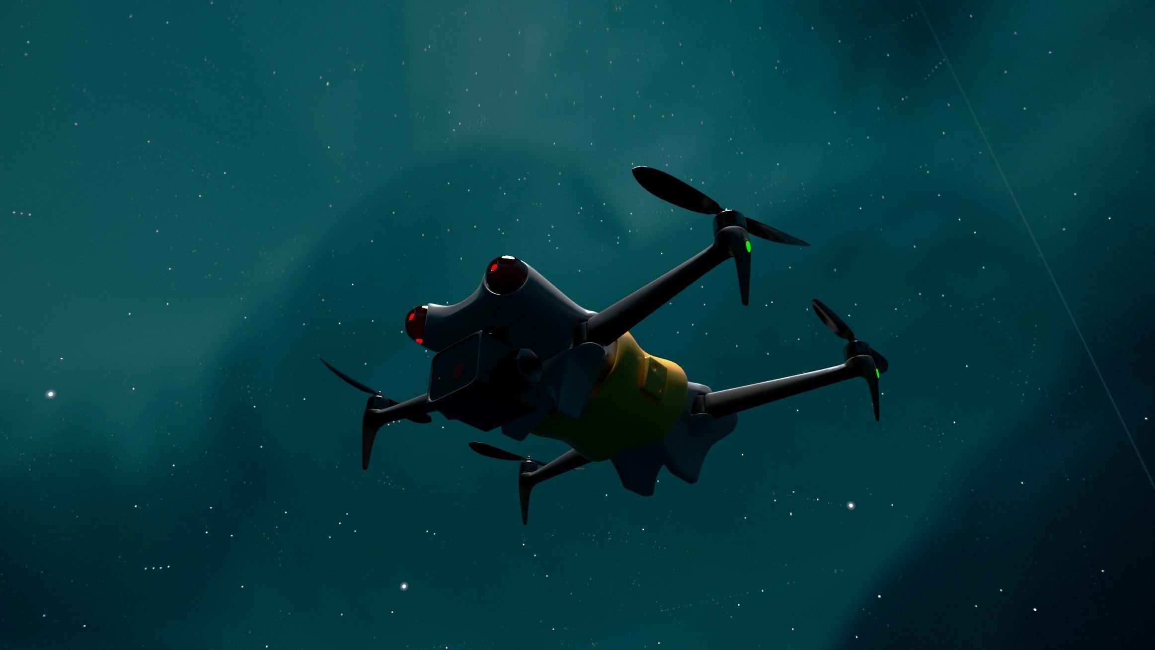 Animated Camera Quadcopter Drone 3D model animated rigged | CGTrader