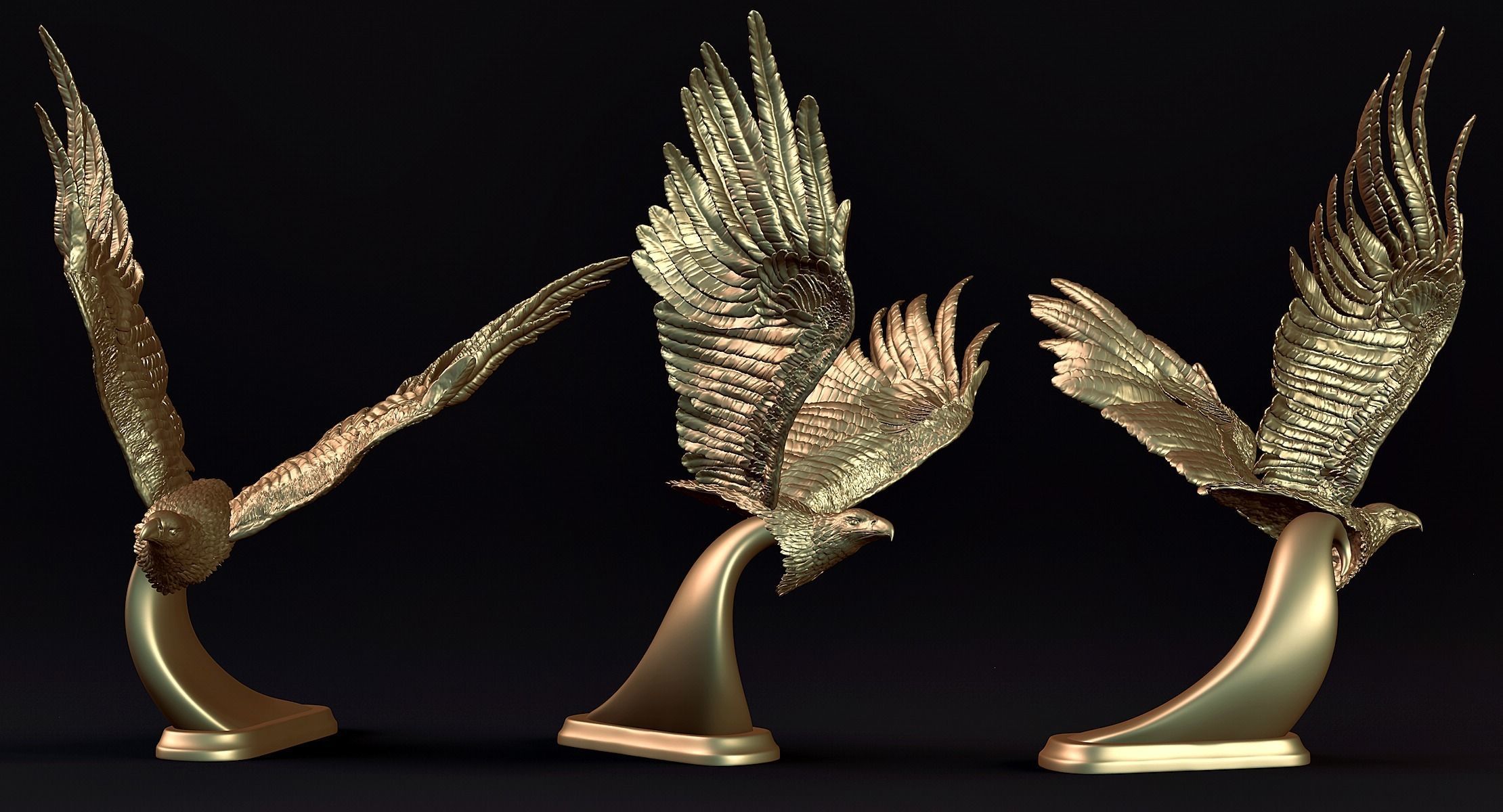Eagle Flying 3D model 3D printable | CGTrader