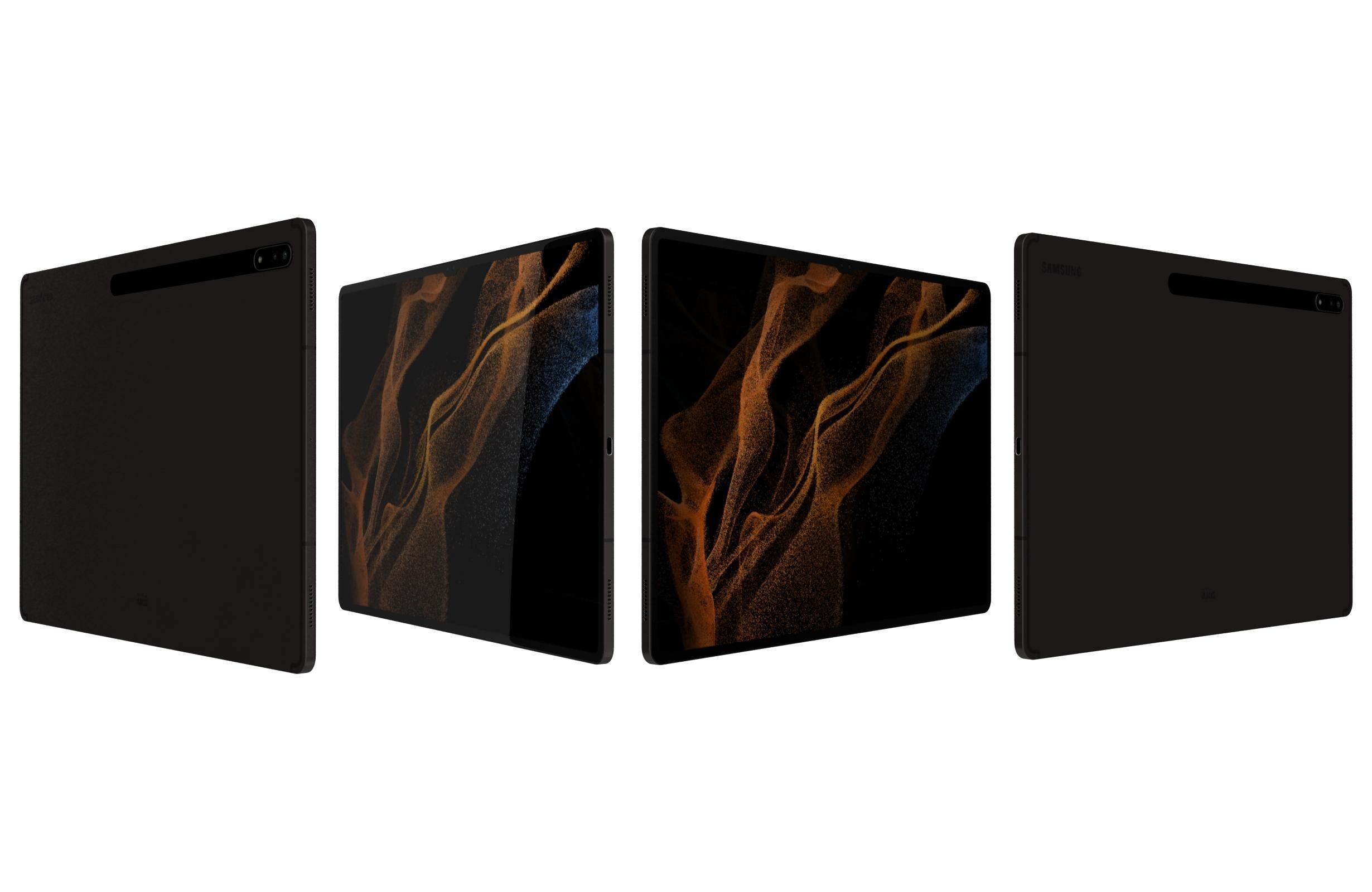 Samsung Galaxy Tab S8 Ultra Graphite Back 3D model | CGTrader