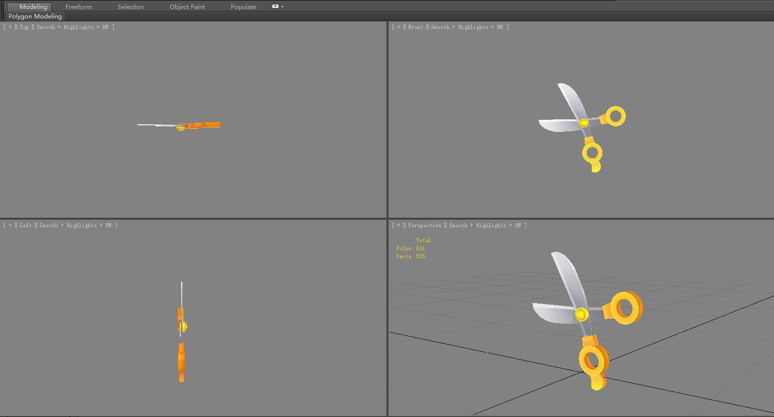 3D model cartoon scissors VR / AR / low-poly | CGTrader