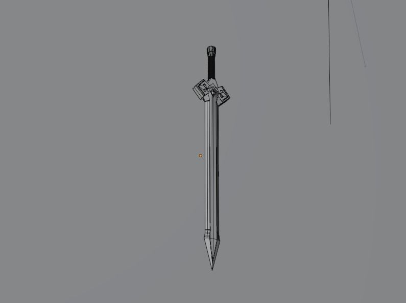 3D model Low-Poly Genshin Impact DARK IRON SWORD VR / AR / low-poly ...