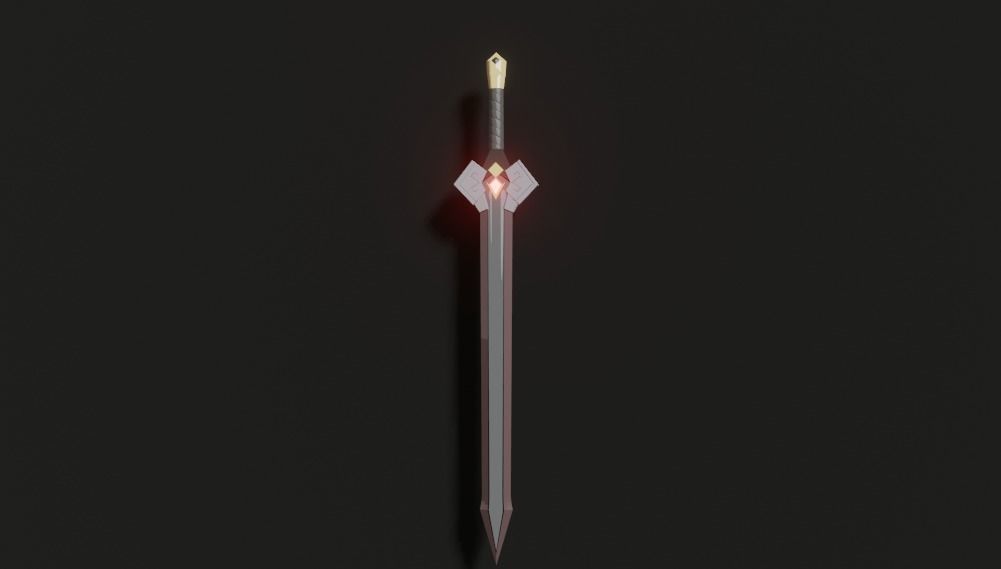 3D model Low-Poly Genshin Impact DARK IRON SWORD VR / AR / low-poly ...