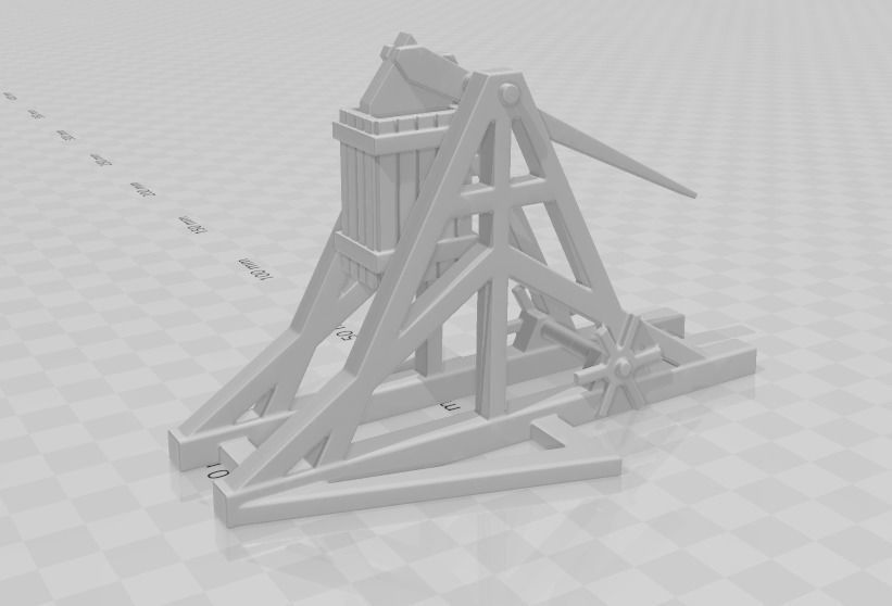 medieval tower Trebuchet 28mm 3D model 3D printable | CGTrader
