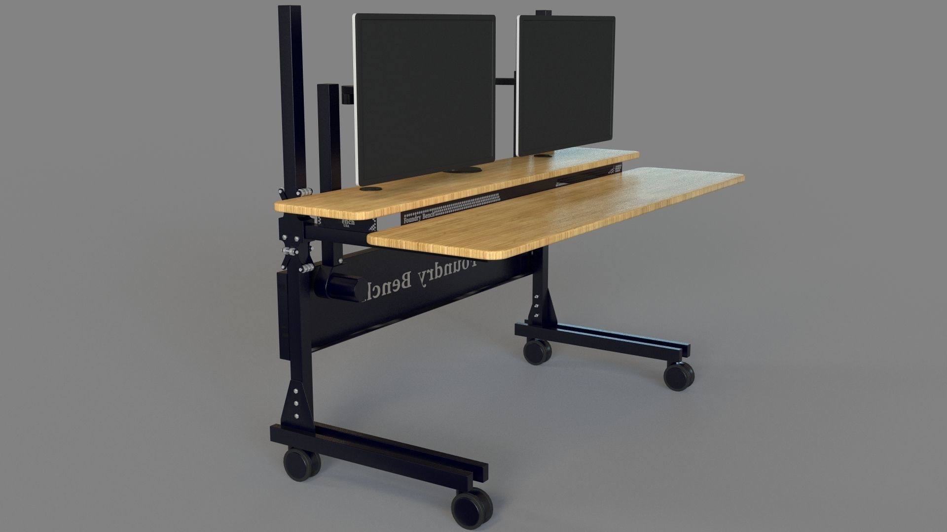 Foundry Bench Standing Desk 3D model | CGTrader