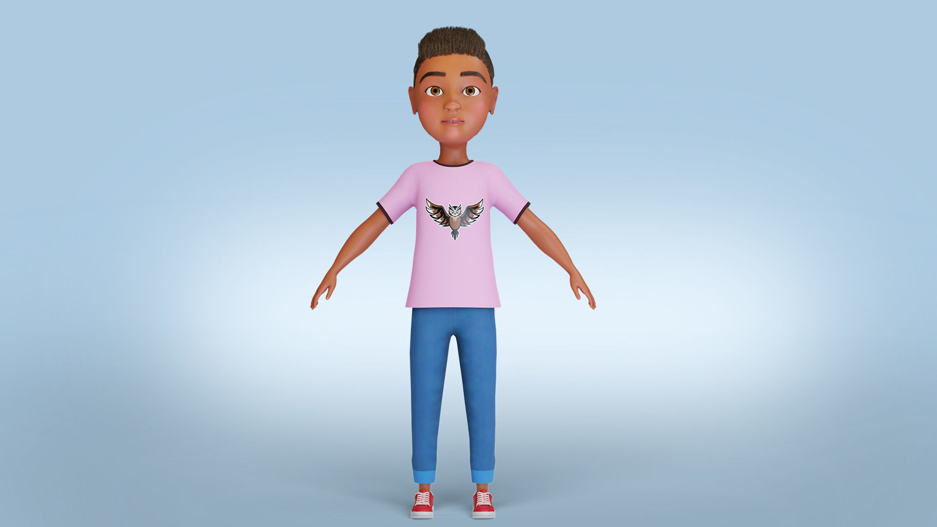 3D model Fur Boy Teen Full Rigged in Blender VR / AR / low-poly rigged ...