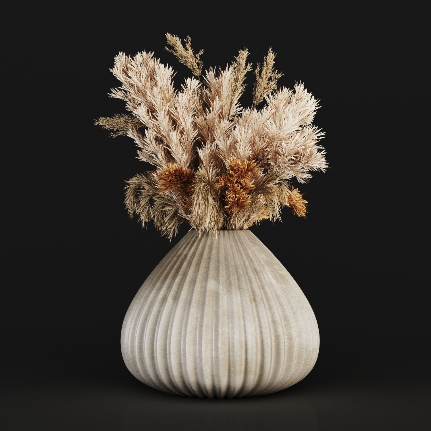 bouquet Dry flowers 01 3D model | CGTrader