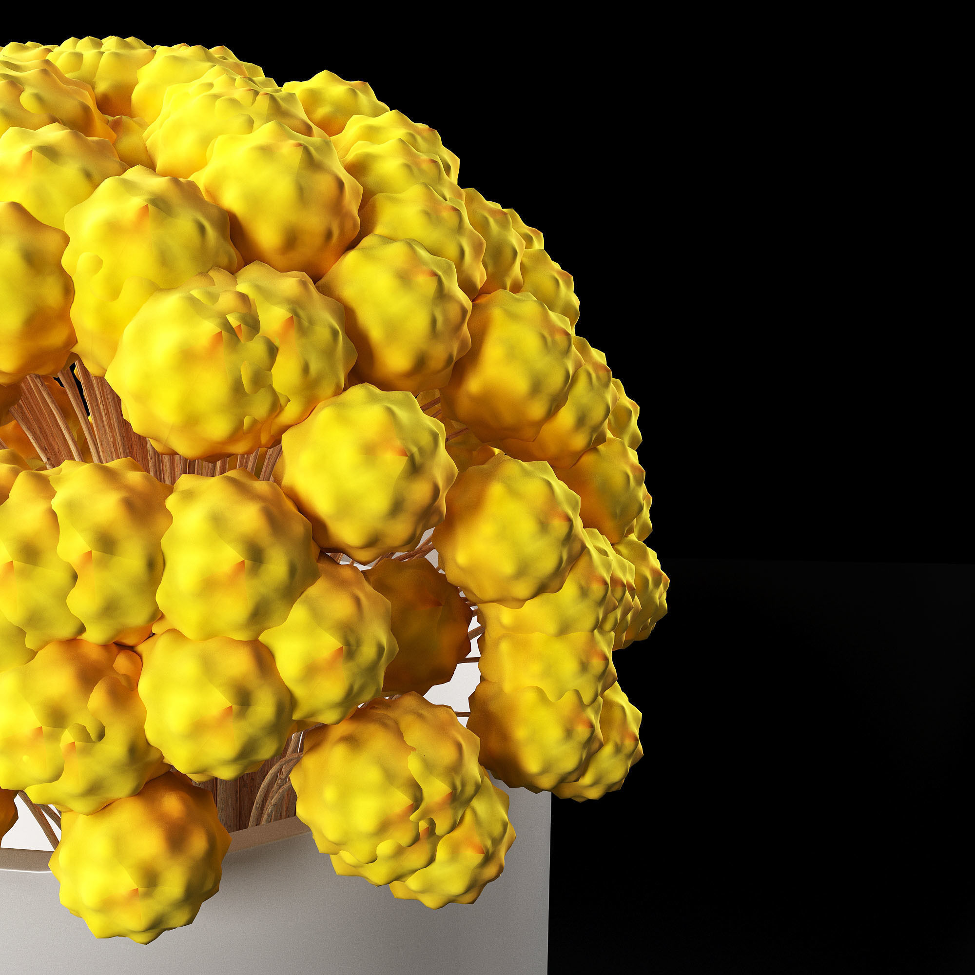 yellow dry flower 3D model | CGTrader