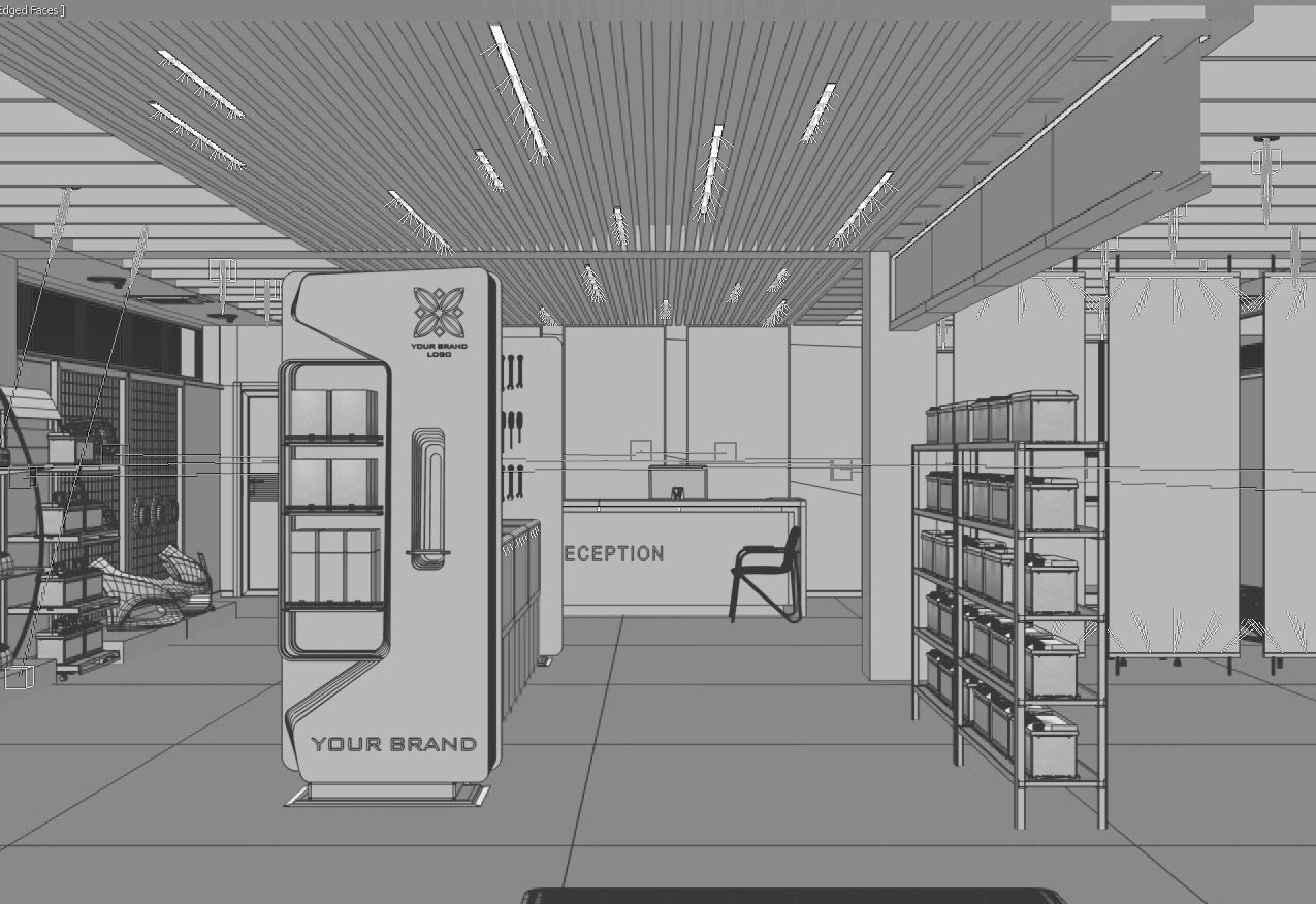 Auto parts store 3D model | CGTrader