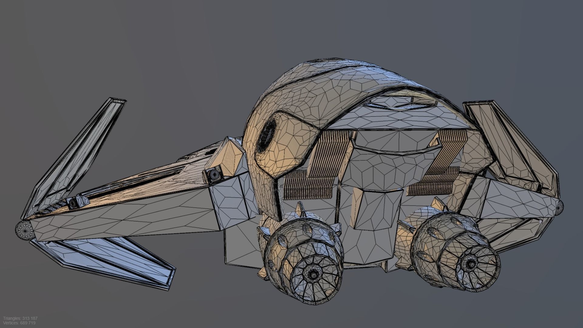3D model STAR WARS JEDI STARSHIP PBR VR / AR / low-poly | CGTrader