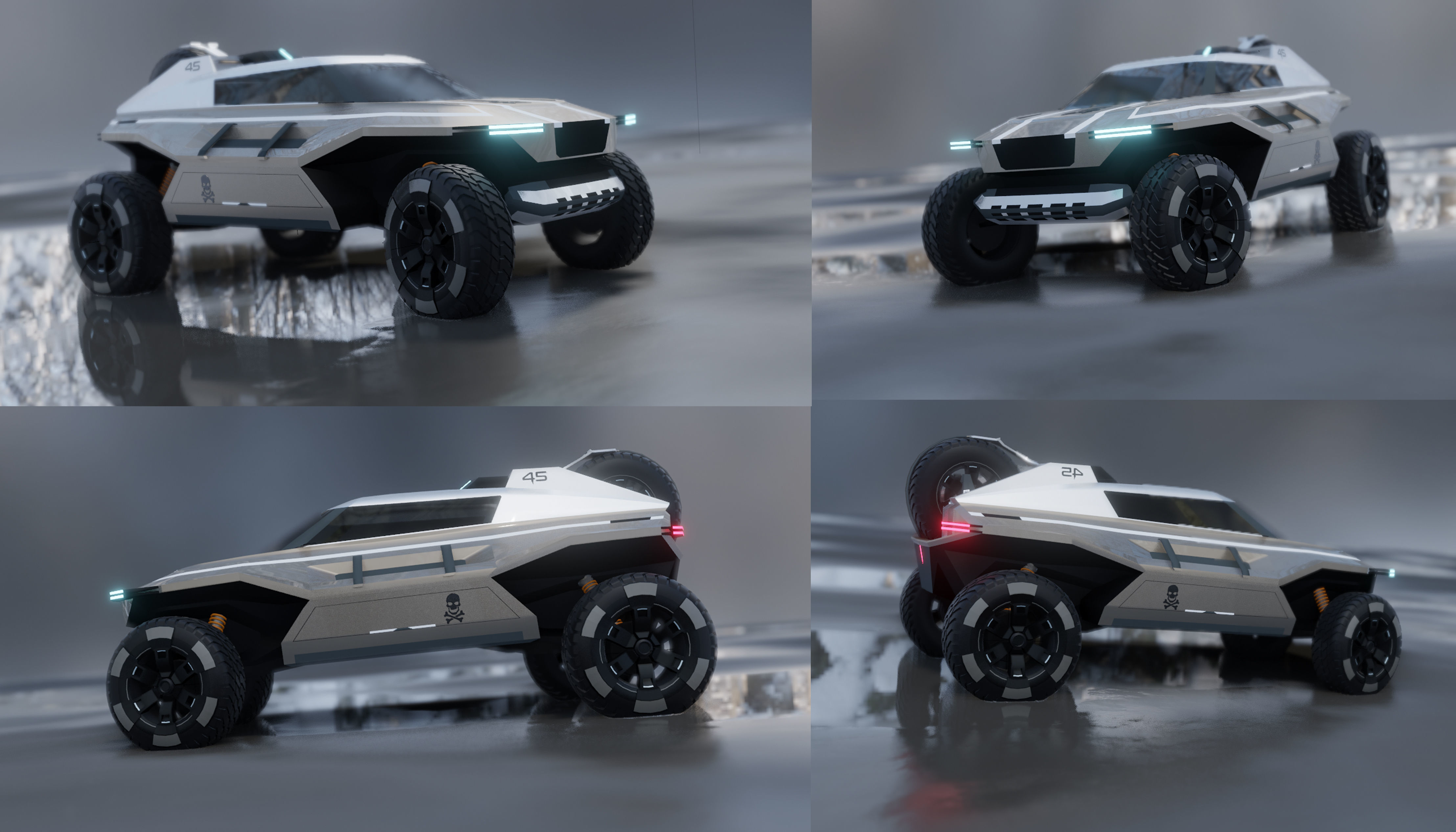 Monster rally 4x4 concept car design 3D model | CGTrader