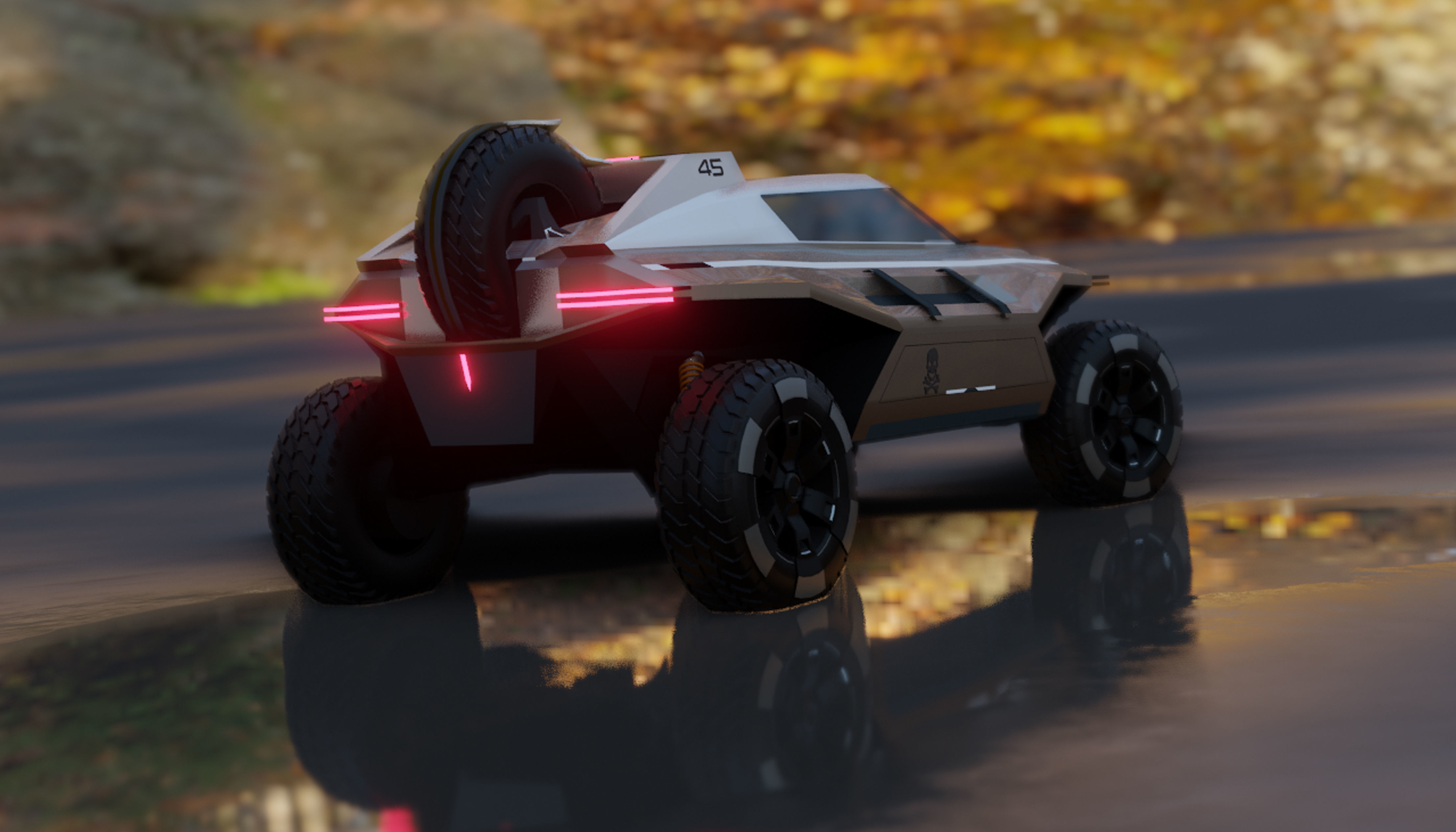 Monster rally 4x4 concept car design 3D model | CGTrader