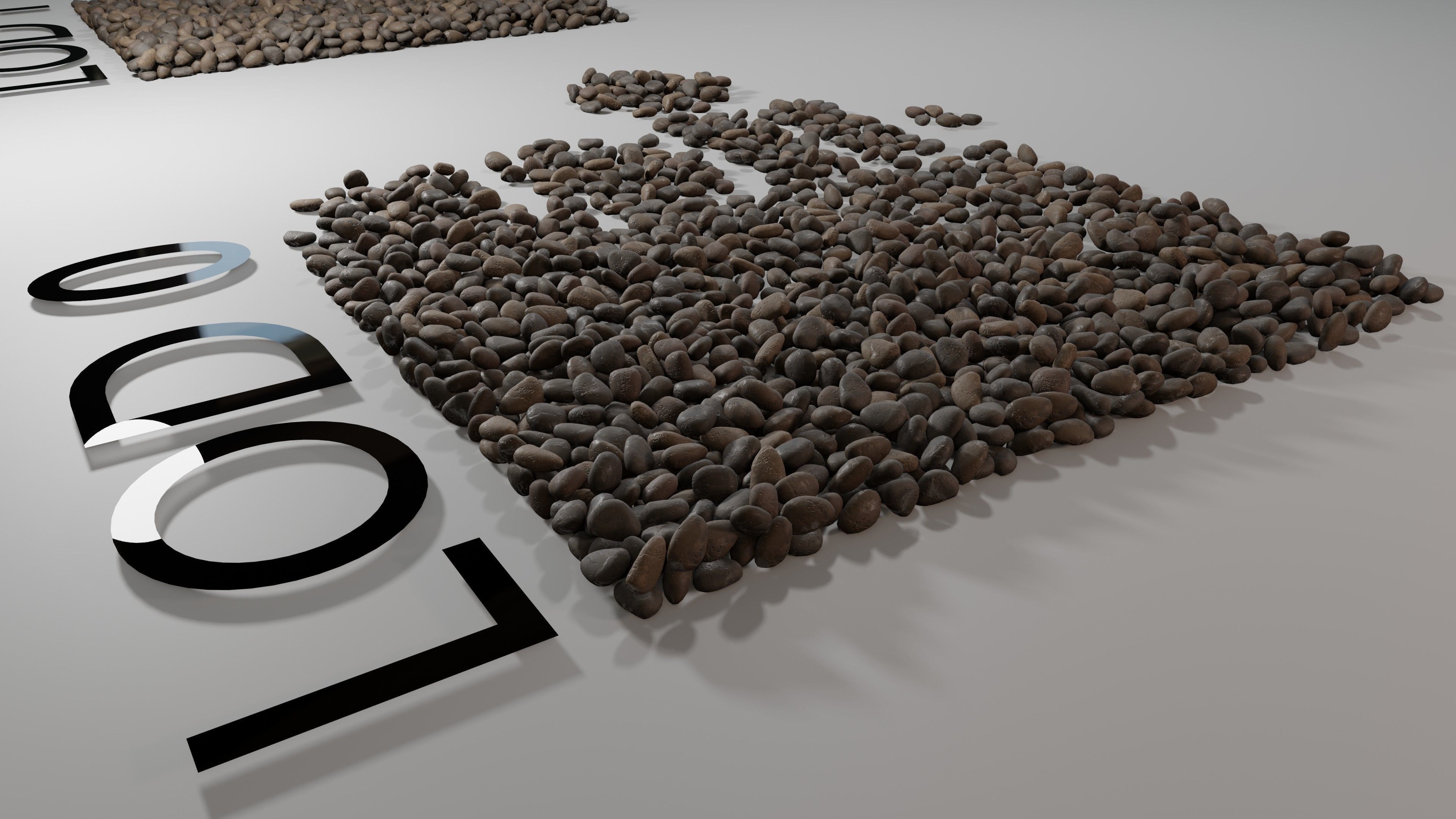 3D model River Stone Pebbles VR / AR / low-poly | CGTrader