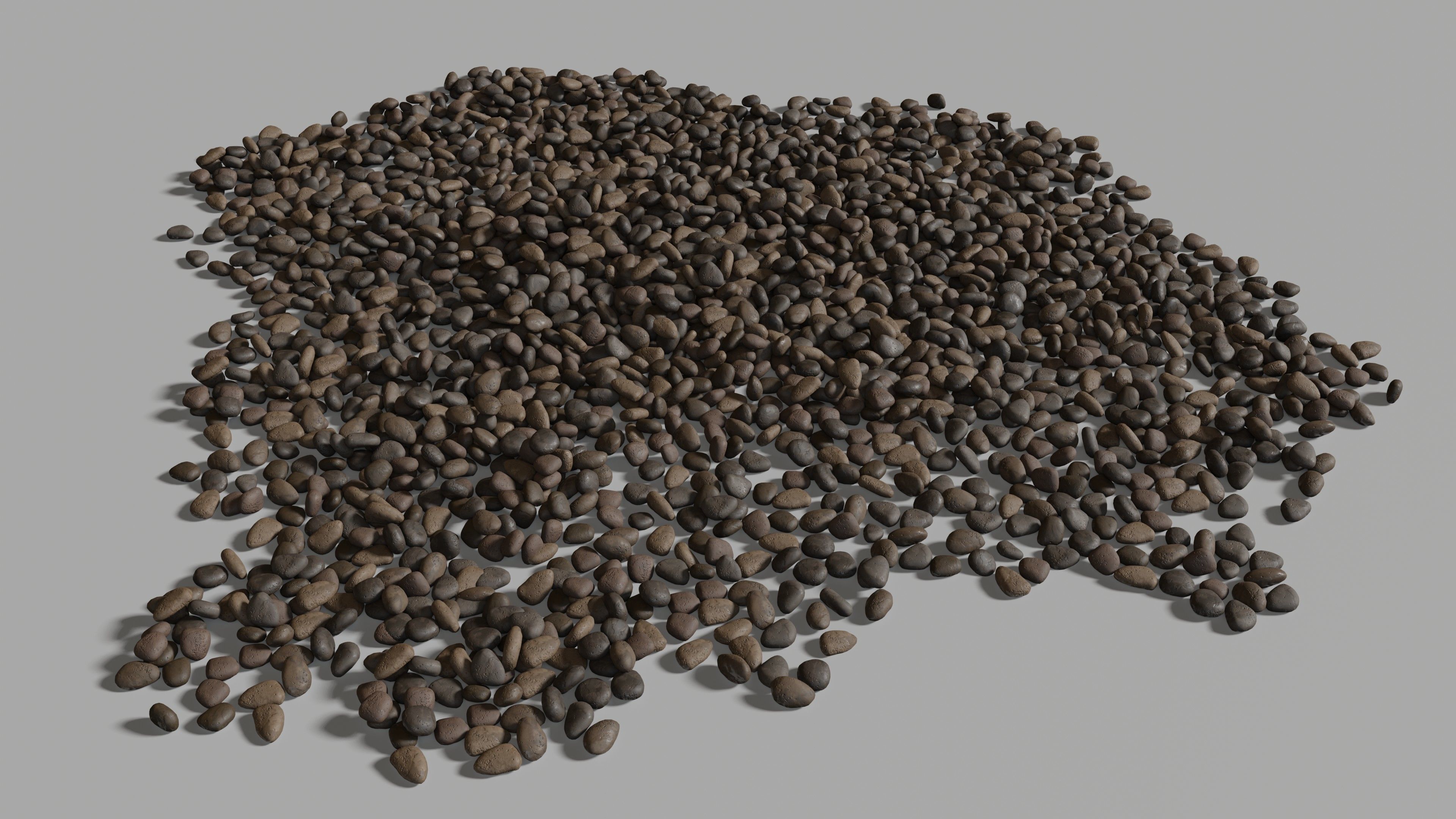 3D model River Stone Pebbles VR / AR / low-poly | CGTrader