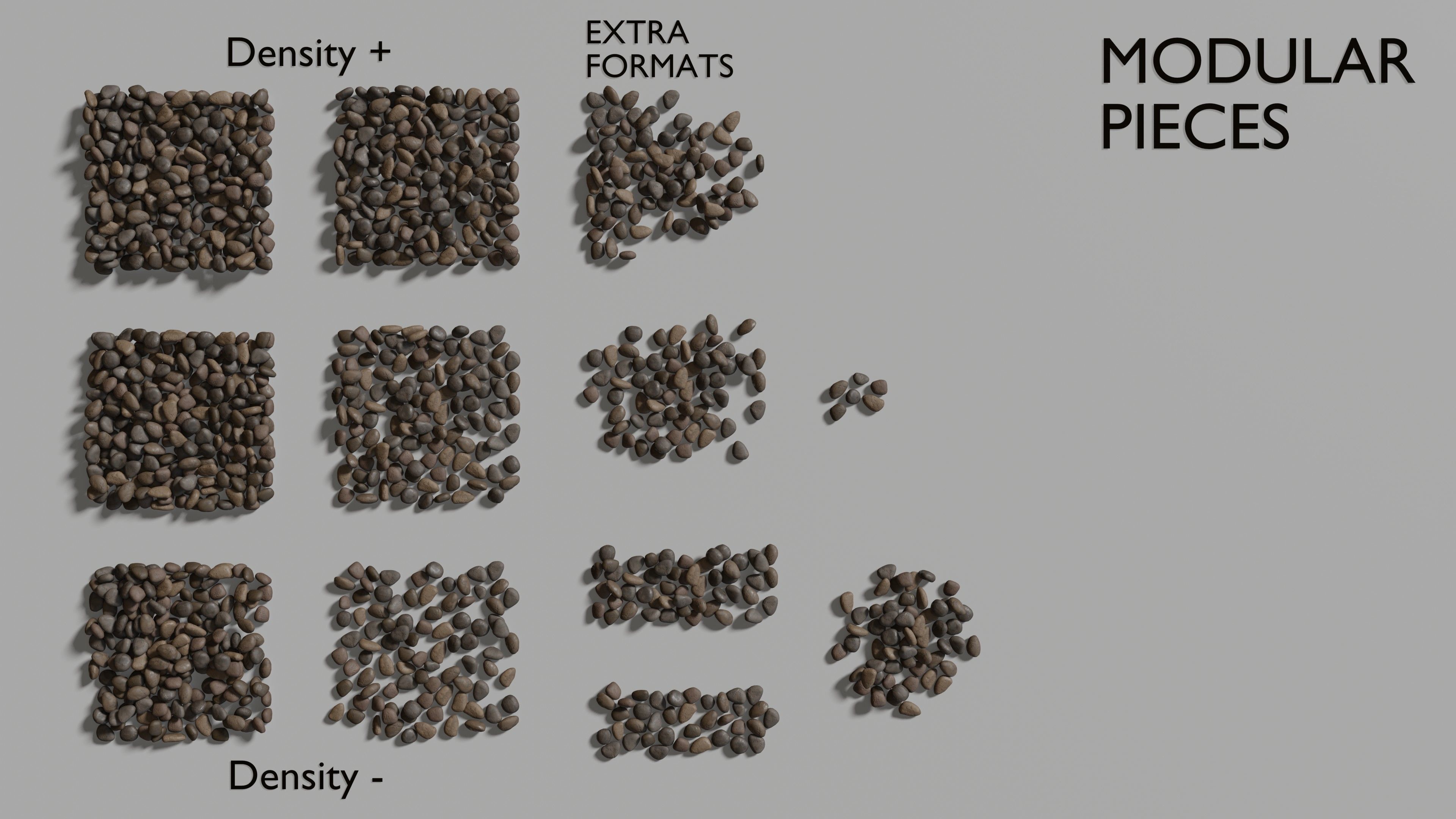 3D model River Stone Pebbles VR / AR / low-poly | CGTrader