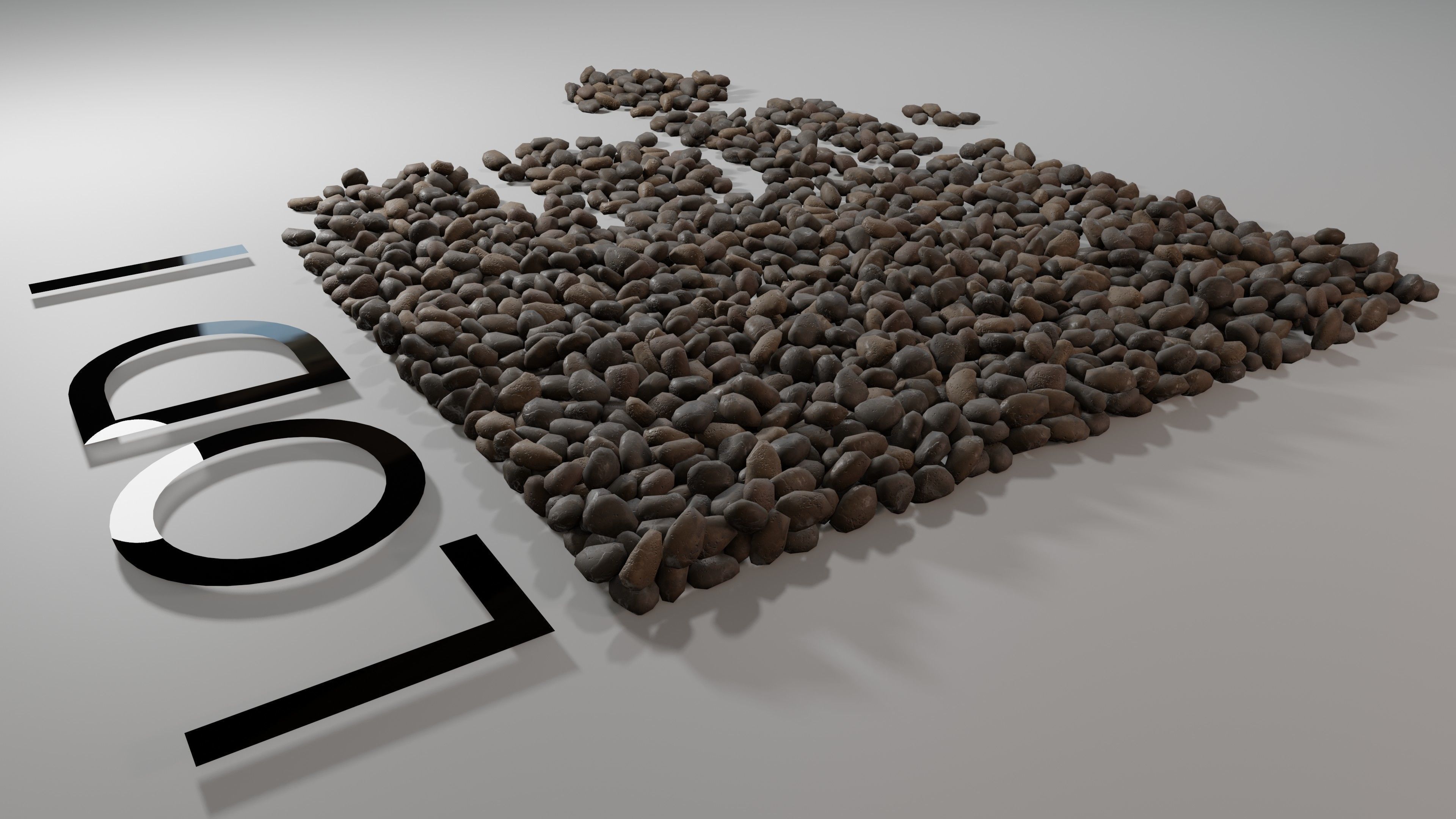 3D model River Stone Pebbles VR / AR / low-poly | CGTrader