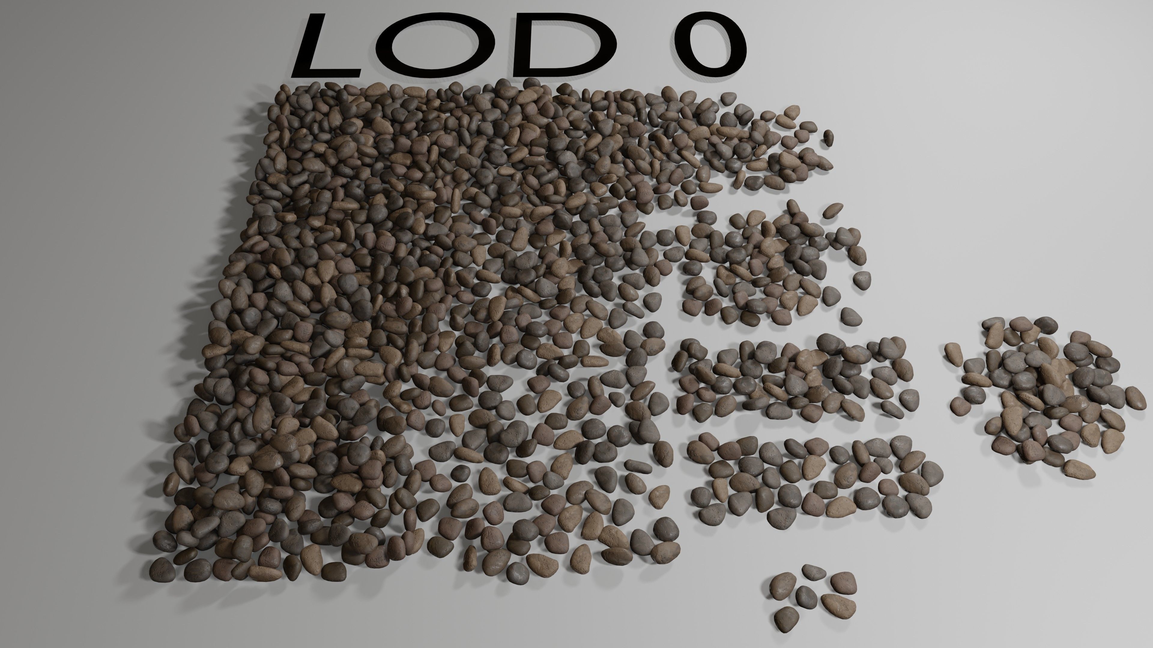 3D model River Stone Pebbles VR / AR / low-poly | CGTrader