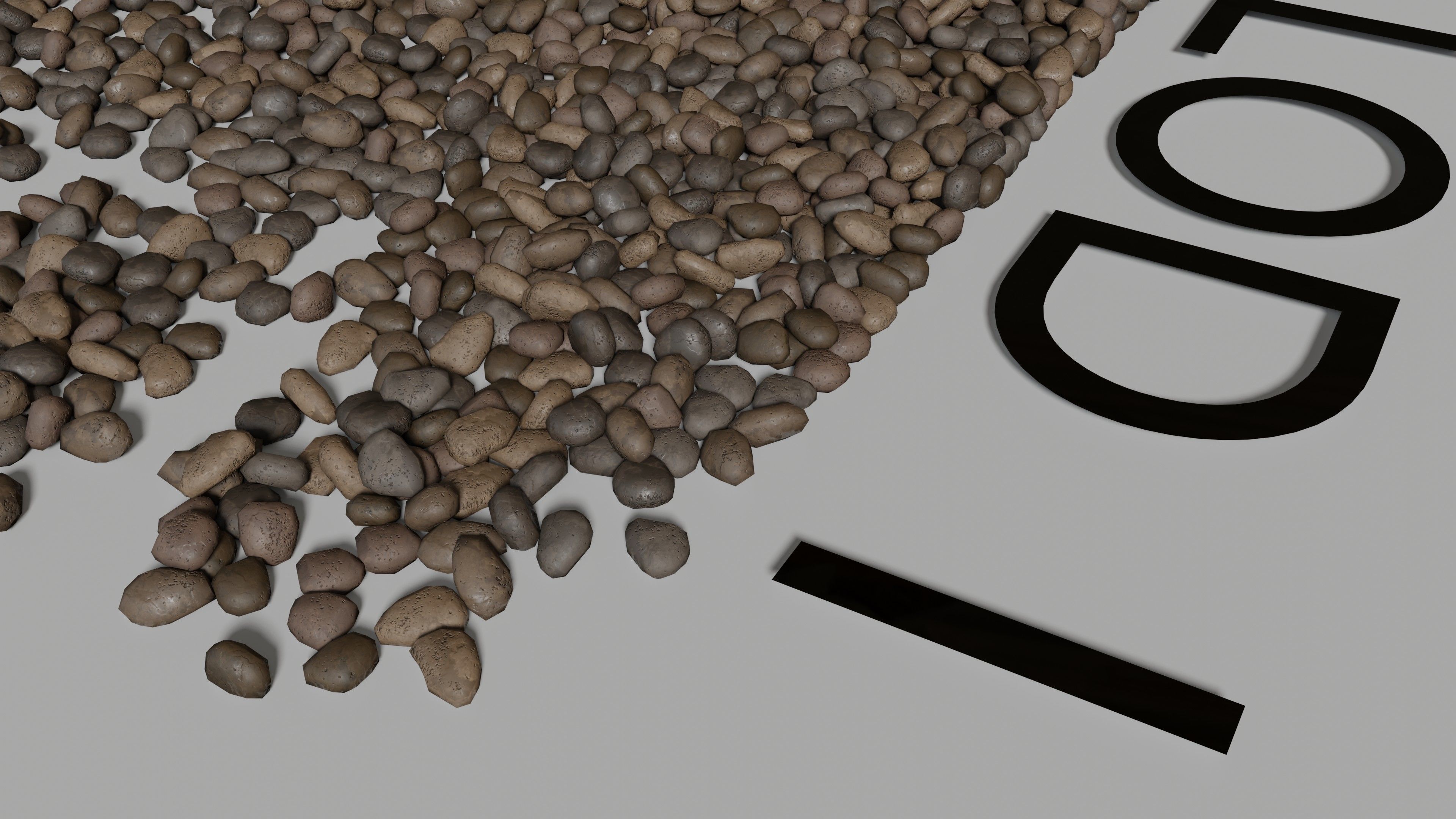3D model River Stone Pebbles VR / AR / low-poly | CGTrader