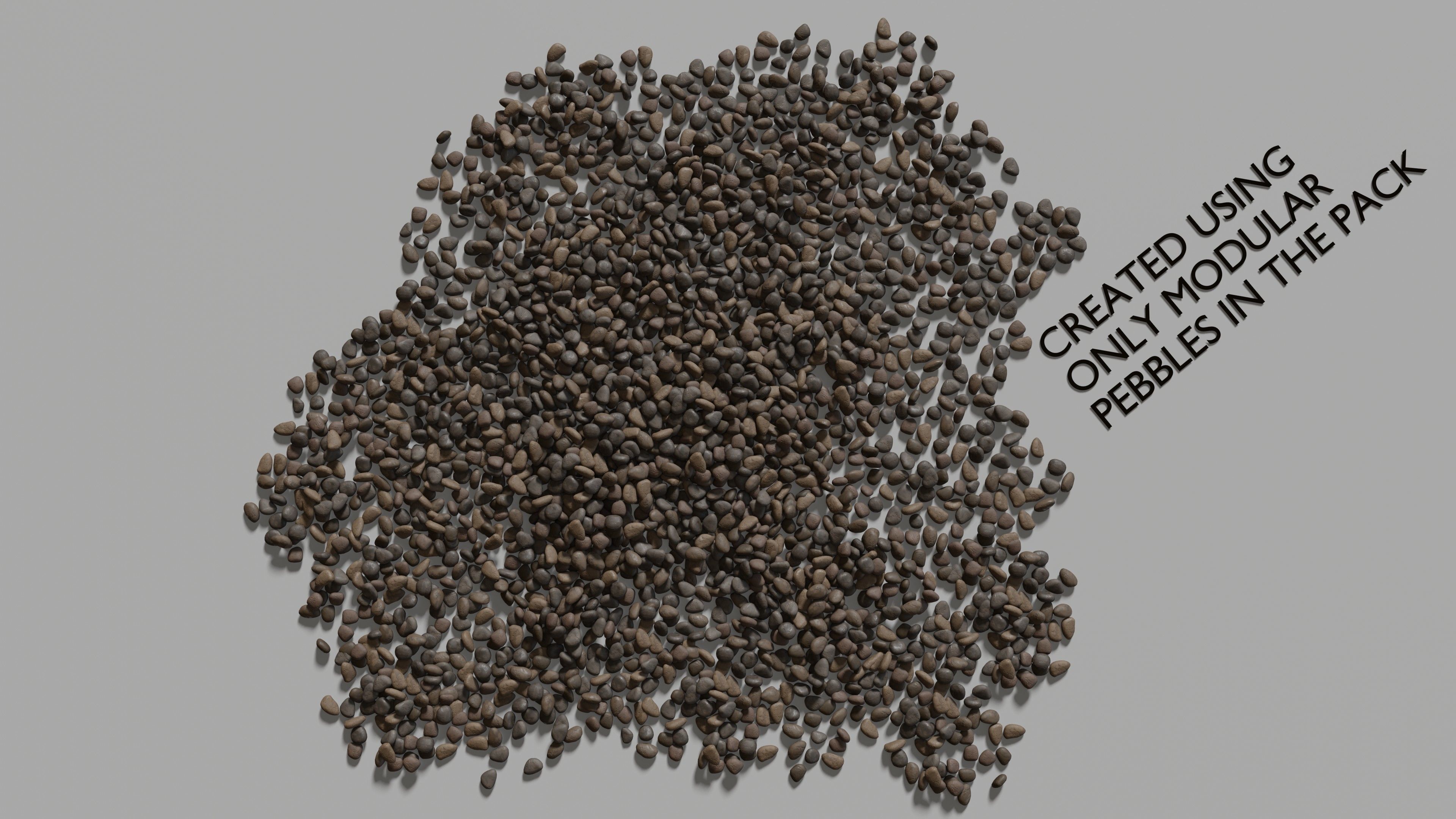 3D model River Stone Pebbles VR / AR / low-poly | CGTrader