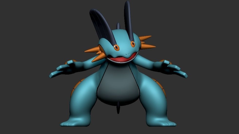 pokemon swampert 3D model 3D printable | CGTrader