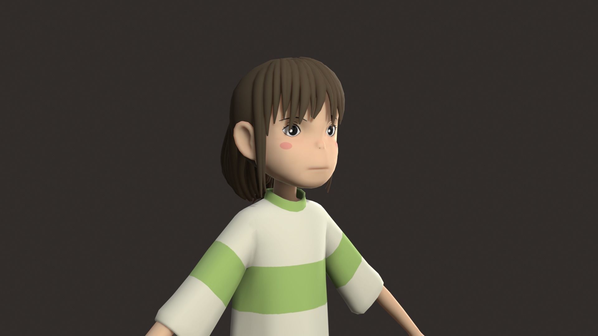 CHIHIRO 3D MODEL - SPIRITED AWAY - GHIBLI 3D model | CGTrader